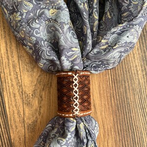 Leather Bandana Slide / Western Bandana Ring / Scarf Slide / Bandana ...