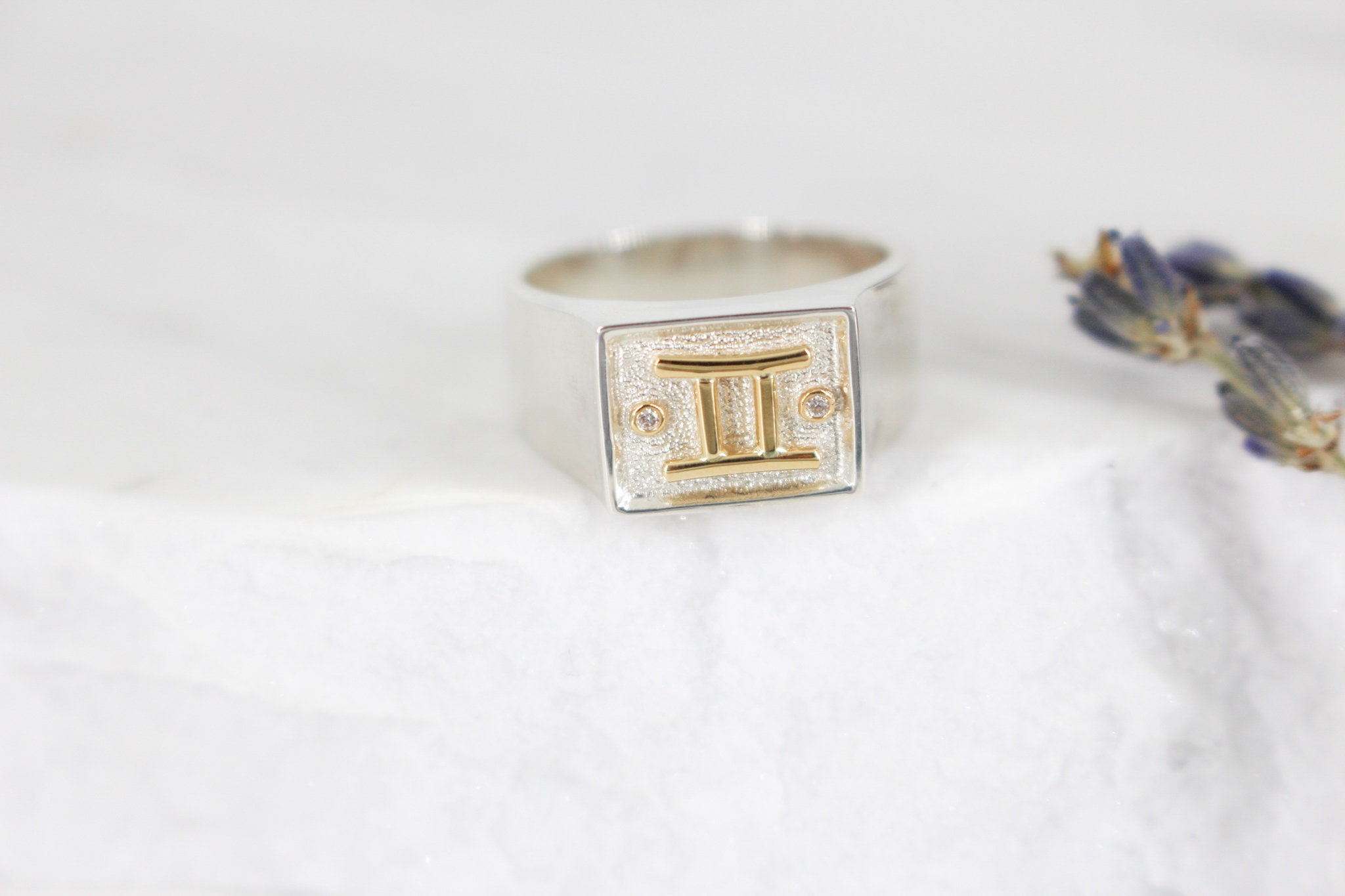 Zodiac Diamond Ring Custom Ring Personalized Gift Ring - Etsy