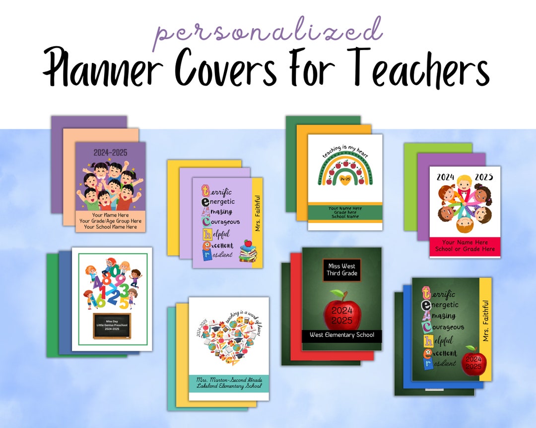 Personalized Teacher Planner Covers, Happy Planner Big, Happy Planner ...