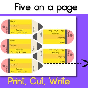 First Day of School Student Name Tags, Name Tags for Students - Etsy