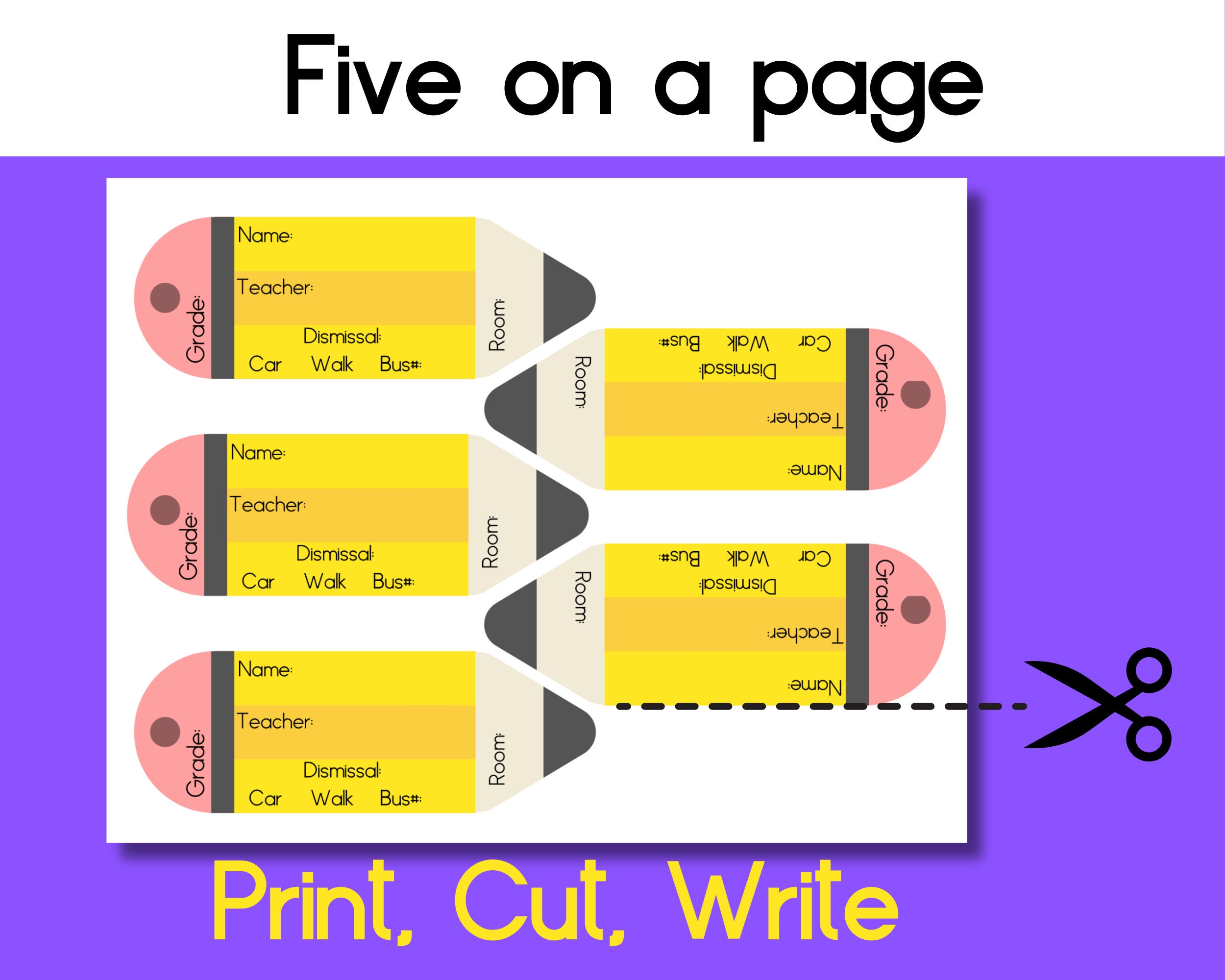 First Day of School Student Name Tags, Name Tags for Students - Etsy