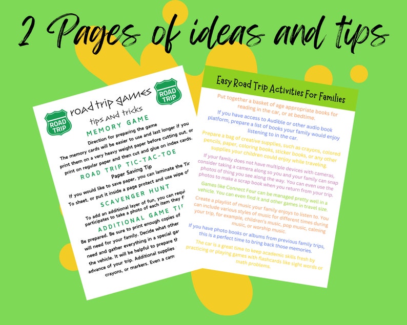 Road Trip Activities Bundle, Family Activities for Traveling, Road Trip ...