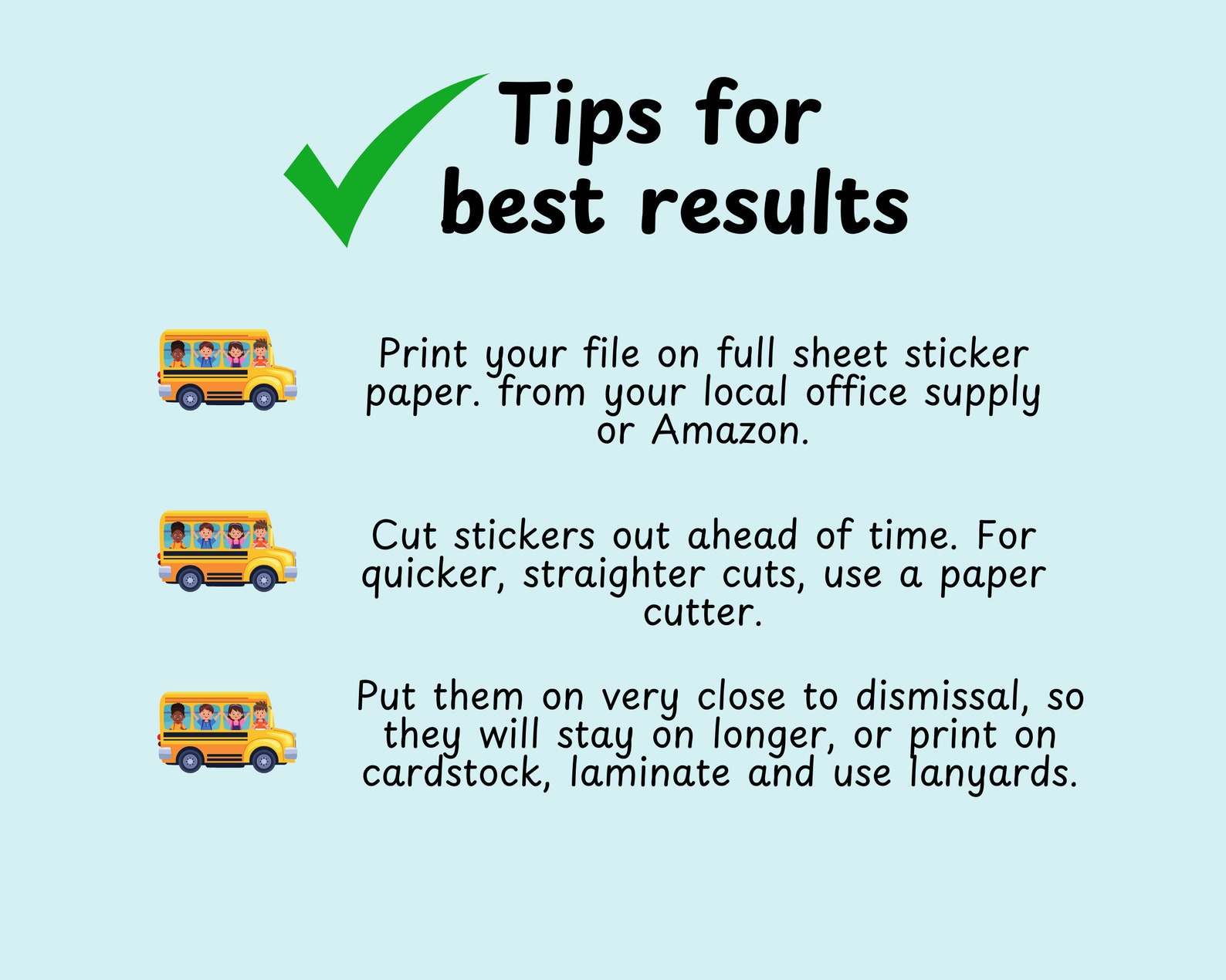School Bus # Stickers for Kids, School Bus # Labels - Etsy