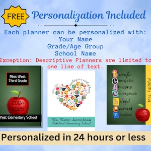 Personalized Teacher Planner Covers, Happy Planner Big, Happy Planner ...