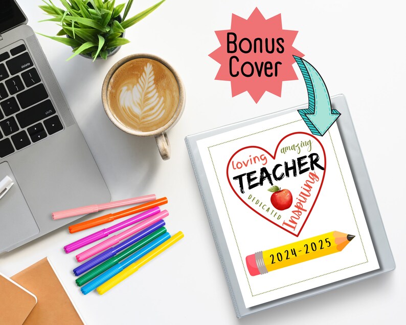 Binder Covers for Elementary Teachers, Covers and Spine Labels for ...