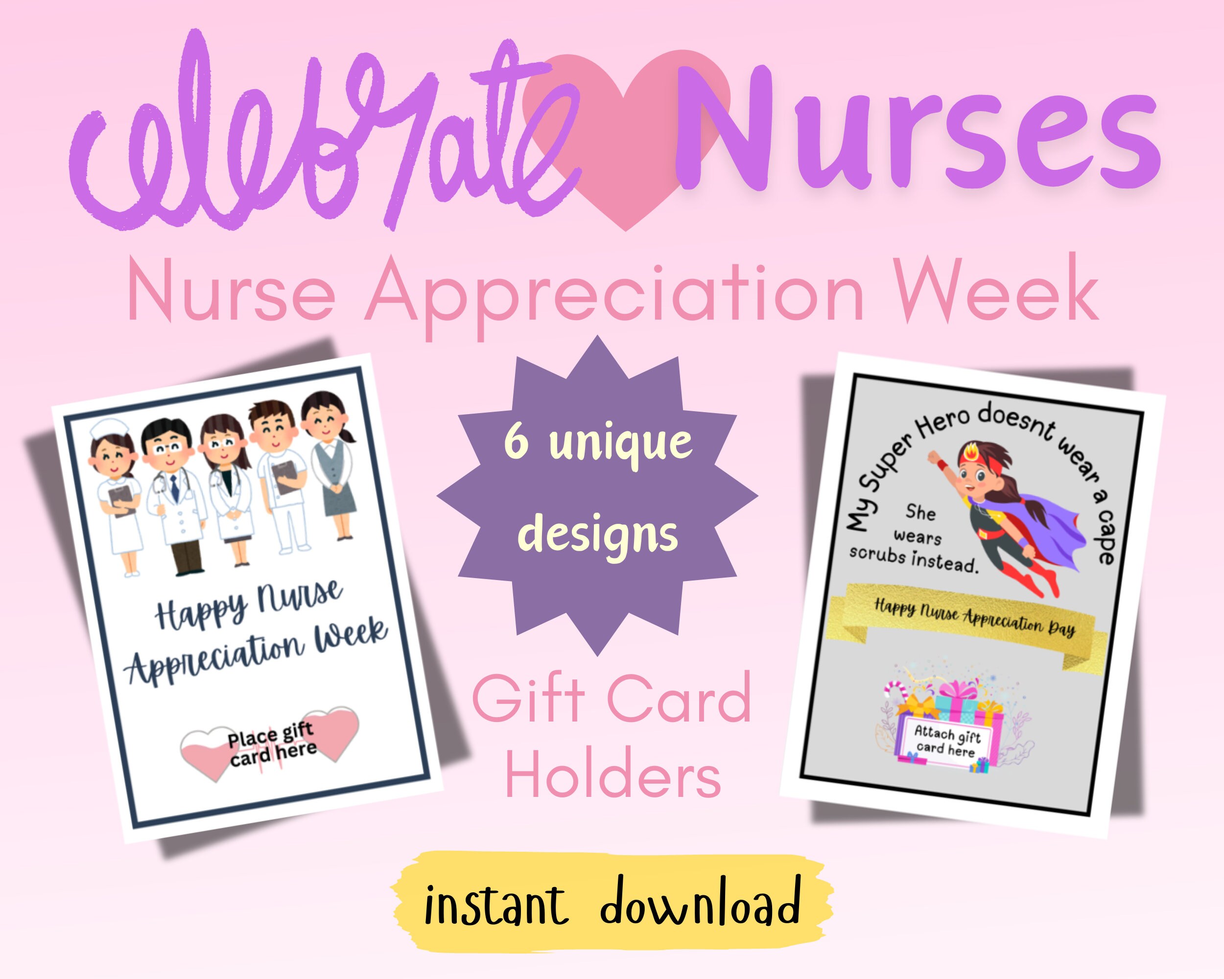 Nurse Appreciation Gift Card Holders, Gifts for Nurses, Gift Card ...