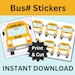 School Bus # Stickers for Kids, School Bus # Labels - Etsy