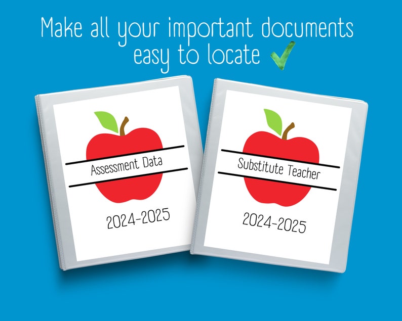 Binder Covers for Elementary Teachers, Covers and Spine Labels for ...