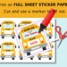 School Bus # Stickers for Kids, School Bus # Labels - Etsy