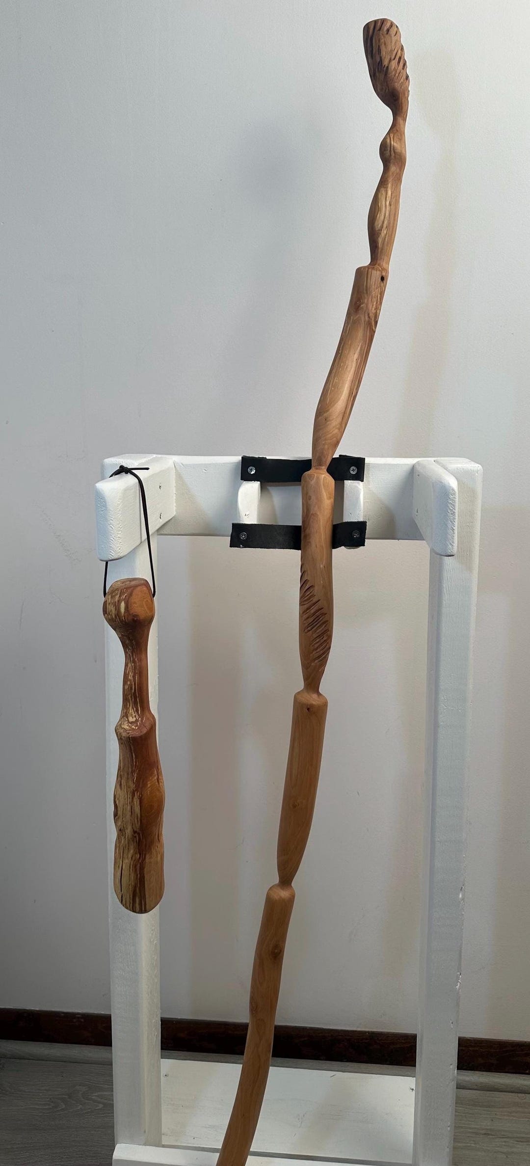 Handcrafted Applewood Walking Stick—52” and Mini Club/baton - Etsy