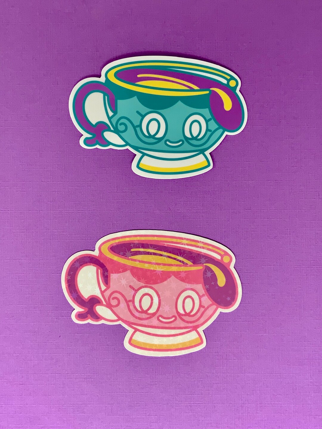 Sinister Ghostly Teacup Ghost Tea Cup Shiny Sinister Ghostly Teacup Sticker Etsy