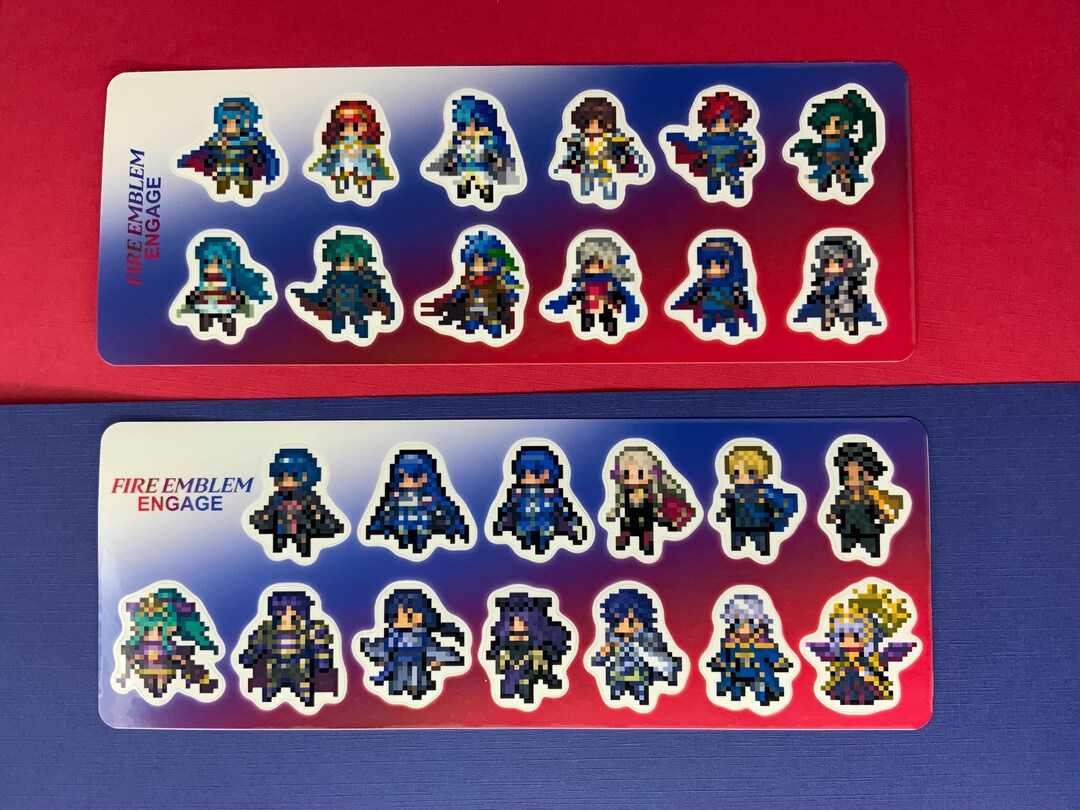 8-bit Fire Emblem Engage Sticker Sheet: Pixel Art Emblem Characters - Etsy