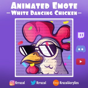 Twitch Animated Emote Dancing Chicken Emote Dance Chicken Roaster Emote ...