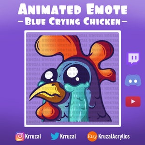 Twitch Animated Emote | Grey Crying Chicken Twitch | Sad Chicken ...
