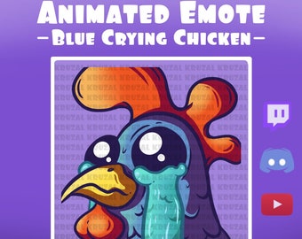 Twitch Animated Emote | Grey Crying Chicken Twitch | Sad Chicken ...