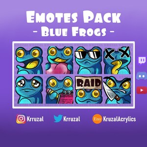 Frog Emotes X8 (+5) | Pack Emotes Twitch | Emote Twitch | Emote Discord ...