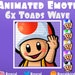 Twitch Toad Mario Animated Emote | Emote Mario Toad | Mario Emote ...