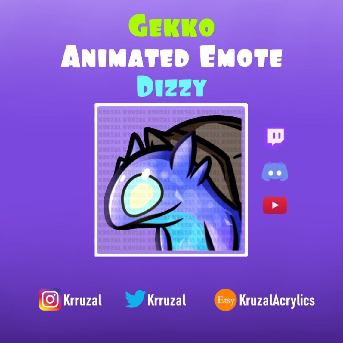 Twitch Animated Emote | Gekko Valorant | Emote Dizzy | Gekko Emote ...