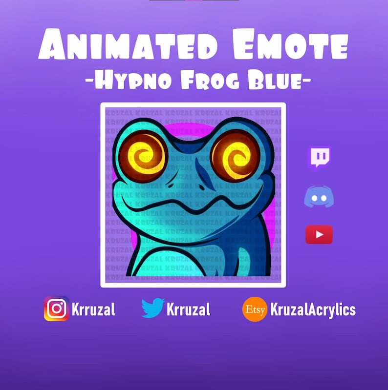 Twitch Animated Emote | Hypno Frog | Emote Hypno Frog | Toad Emote ...