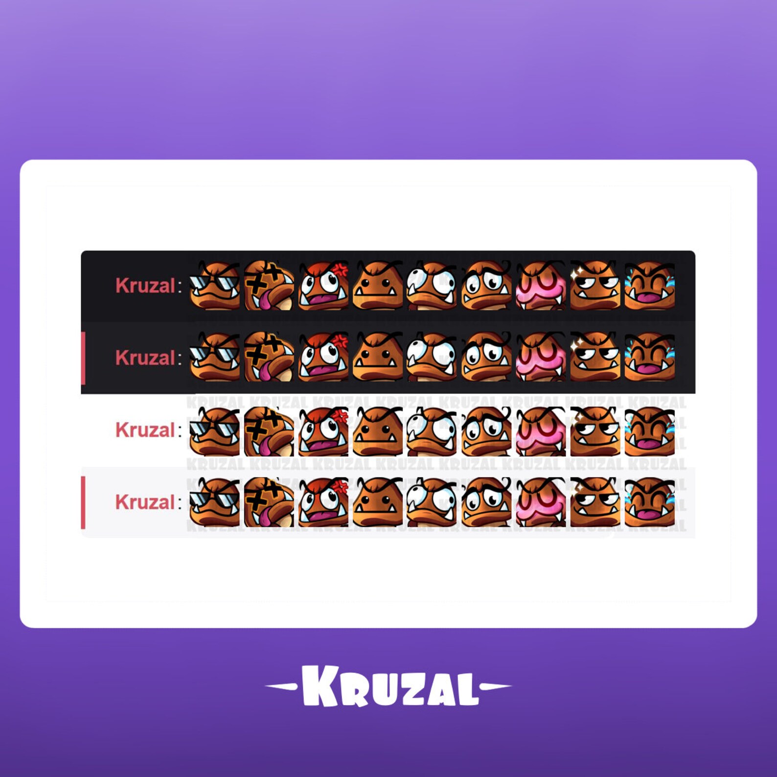 Emote Pack Goombas Mario Twitch | Emote Mario Goombas | Mario Emote ...