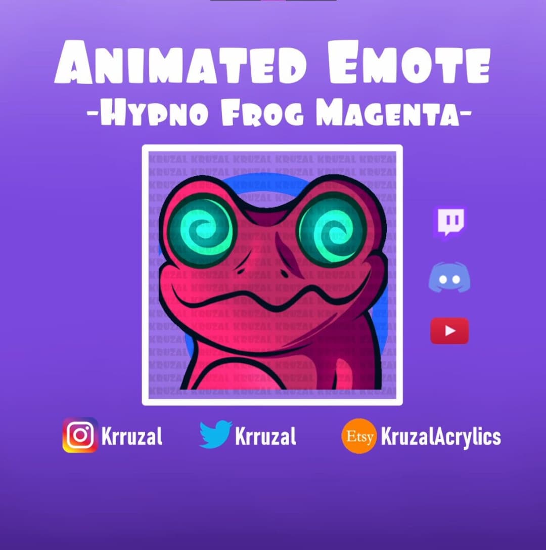 Twitch Animated Emote | Hypno Frog | Emote Hypno Frog | Toad Emote ...
