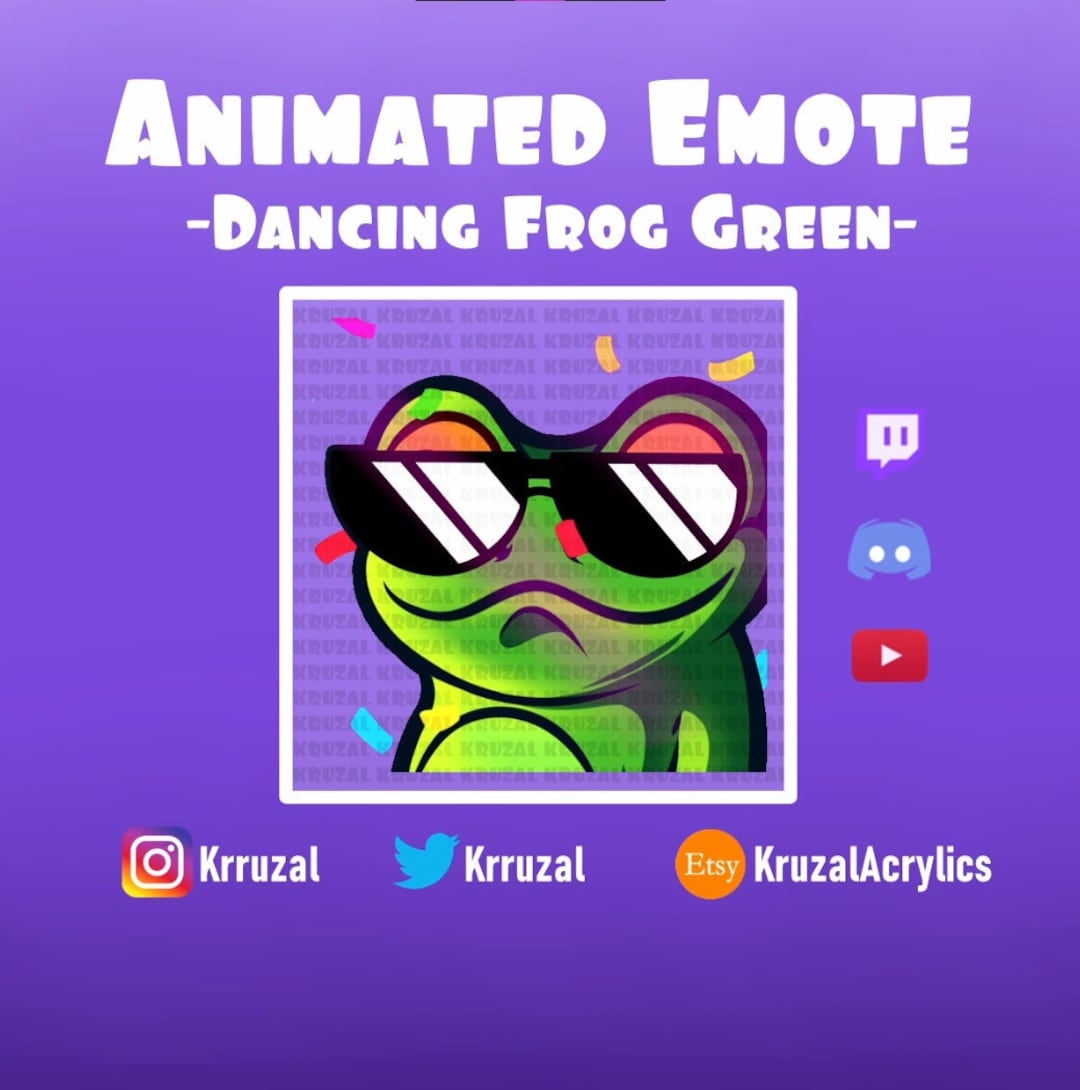 Twitch Animated Emote | Dancing Frog | Emote Dance Frog | Toad Emote ...