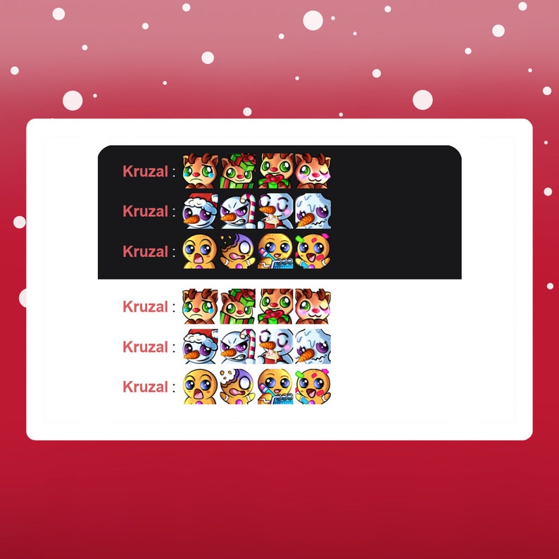 Emote Pack Christmas X12 Twitch | Emote Xmas Discord | Gingerbread Man ...