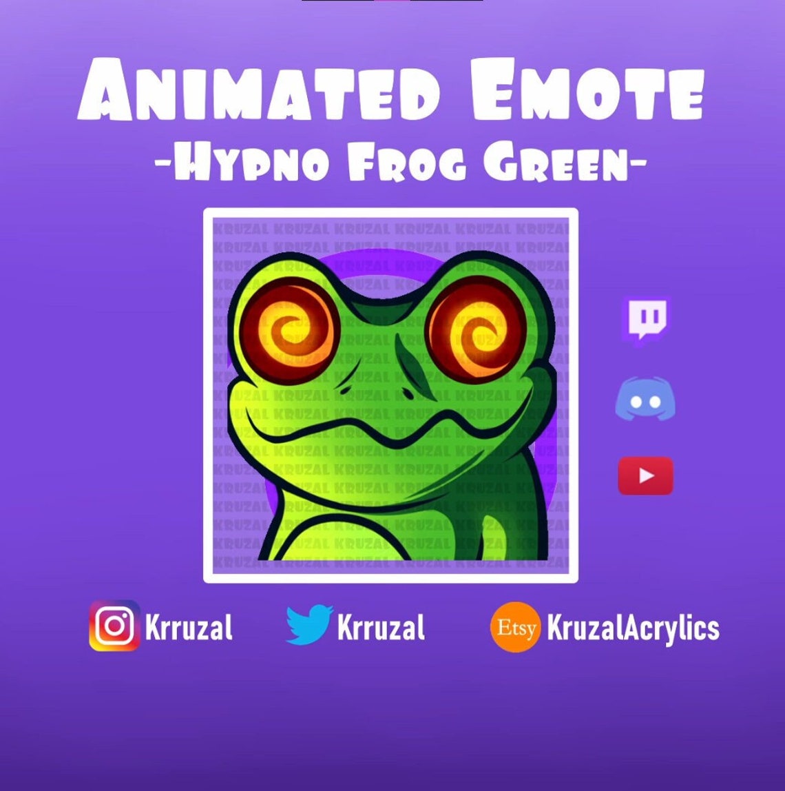 Twitch Animated Emote | Hypno Frog | Emote Hypno Frog | Toad Emote Twitch | Weird Frog Animation ...