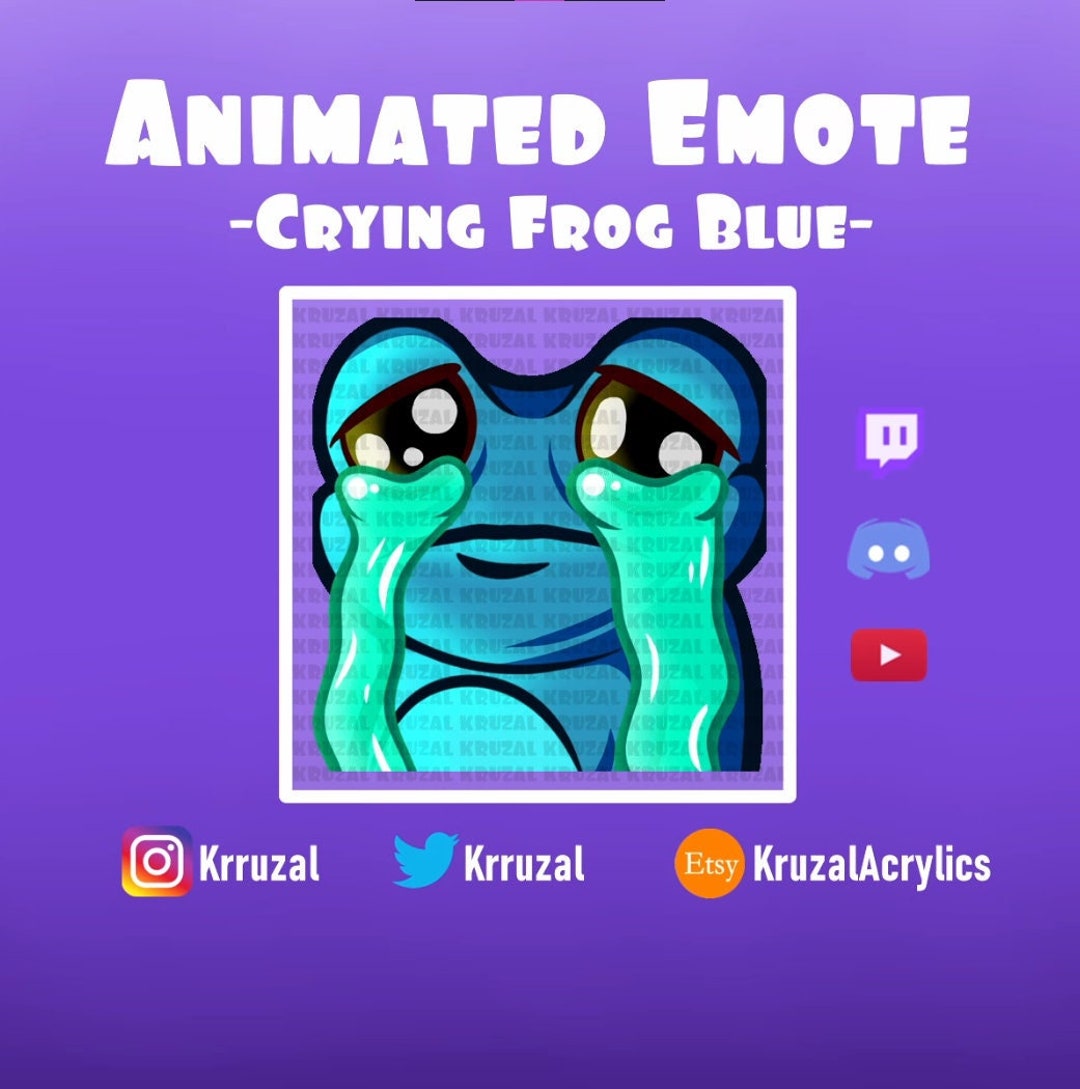 Twitch Animated Emote | Sad Frog | Emote Crying Frog | Toad Emote ...