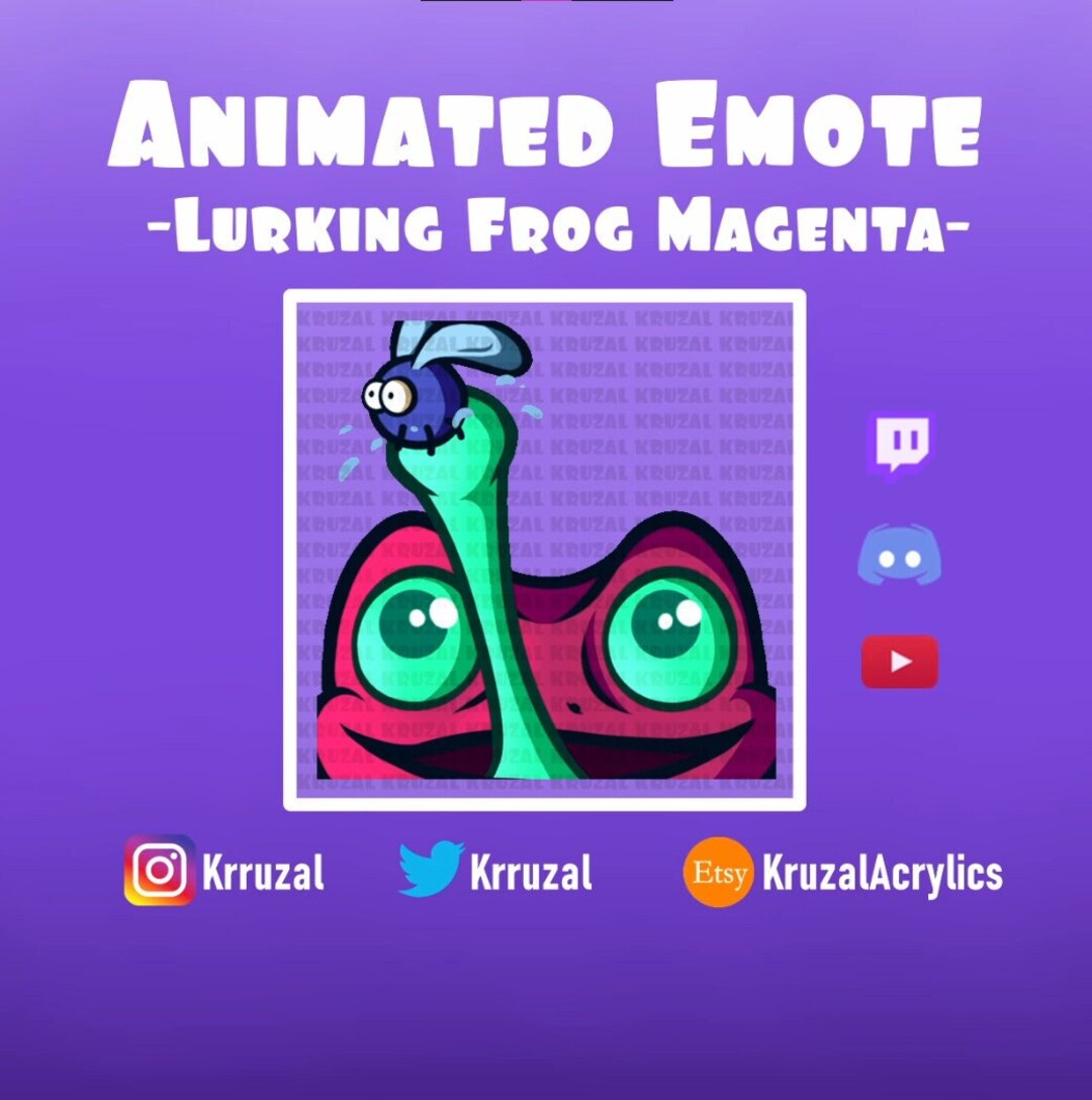 Twitch Animated Emote | Lurking Frog | Emote Lurk Frog | Toad Emote ...