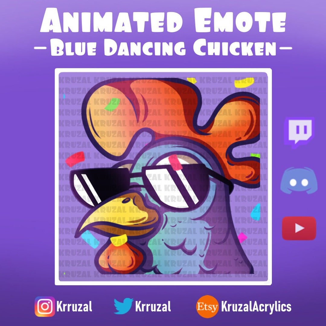 Twitch Animated Emote | Dancing Chicken | Emote Dance Chicken | Roaster ...