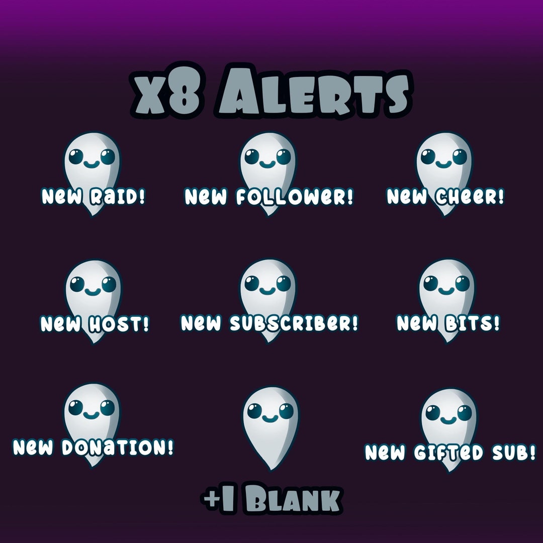 Pack Alerts Twitch Ghost Halloween Animated | Animated Alert ...