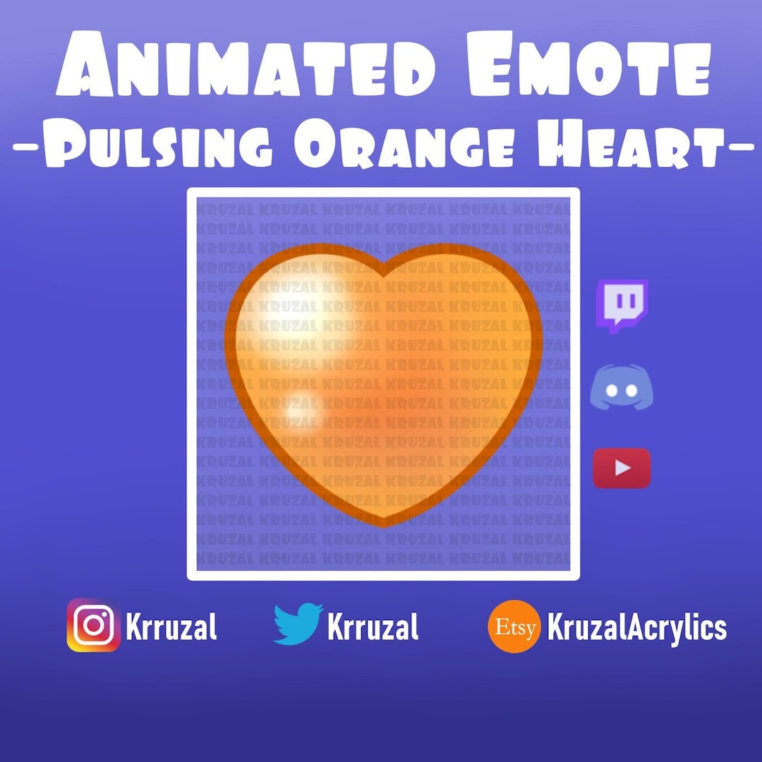 Twitch Animated Emote | Pulsing Heart | Emote Heart Twitch | Love Emote ...
