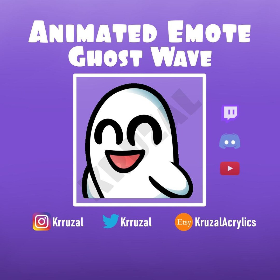Emote Halloween Ghost Wave Animated Twitch | Halloween Emote Discord ...