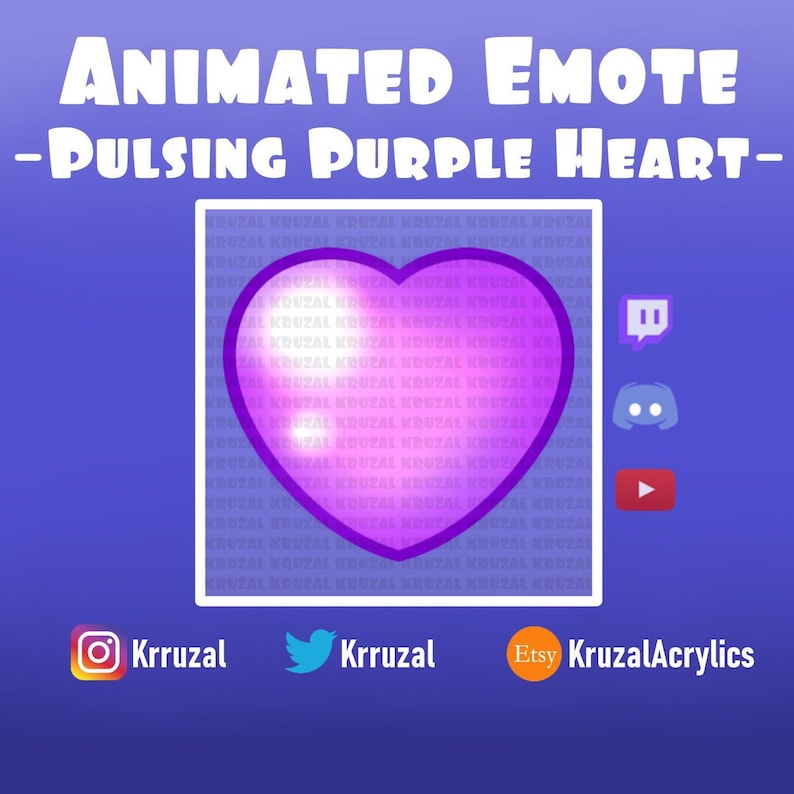 Twitch Animated Emote Pulsing Heart Emote Heart Twitch - Etsy