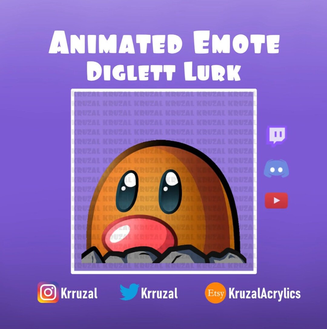 Emote Diglett Pokemon Twitch | Emote Twitch Hide | Discord Emote Peek ...