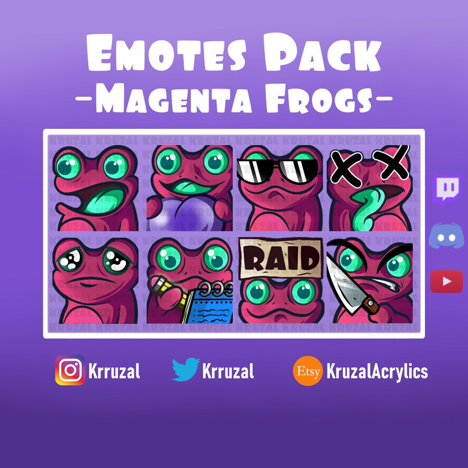 Frog Emotes X8 (+5) | Pack Emotes Twitch | Emote Twitch | Emote Discord ...