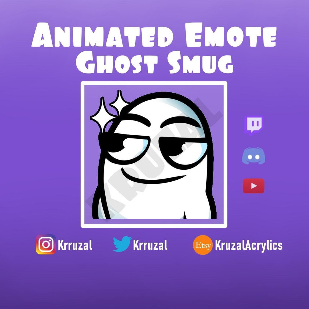 Emote Halloween Ghost Smug Animated Twitch | Halloween Emote Discord ...