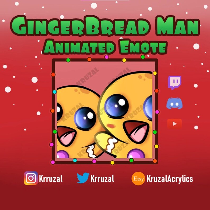 Emote Gingerbread Man Raid Animated Twitch | Christmas Emote Discord ...