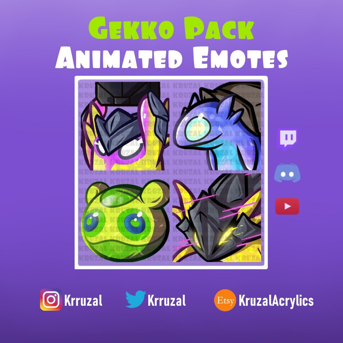 Twitch Animated Emote | Gekko Valorant | Emote Wingman | Gekko Emote ...