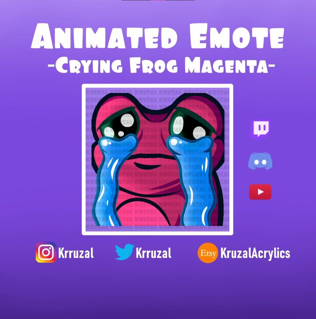 Twitch Animated Emote | Crying Frog | Emote Cry Frog | Toad Emote ...