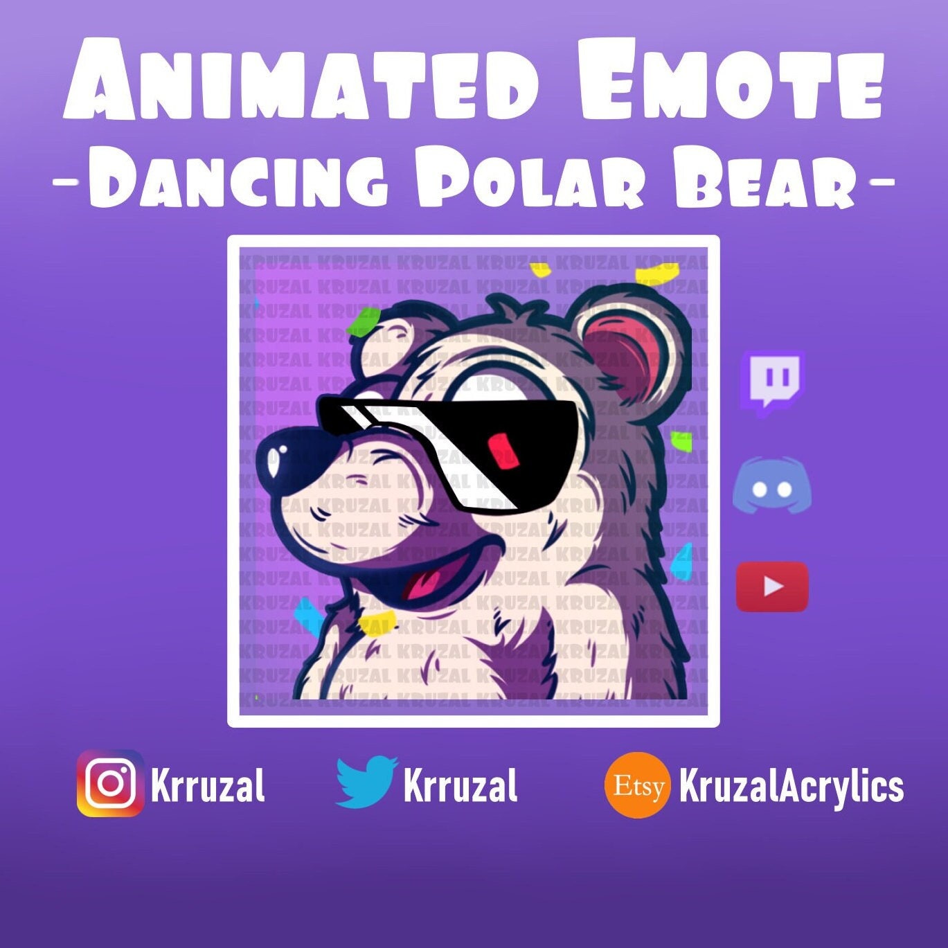 Twitch Animated Emote Dancing Bear Emote Dance Bear Bear - Etsy