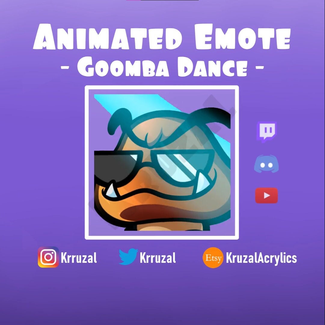 Twitch Goomba Mario Dance Animated Emote | Emote Mario Goombas | Mario ...