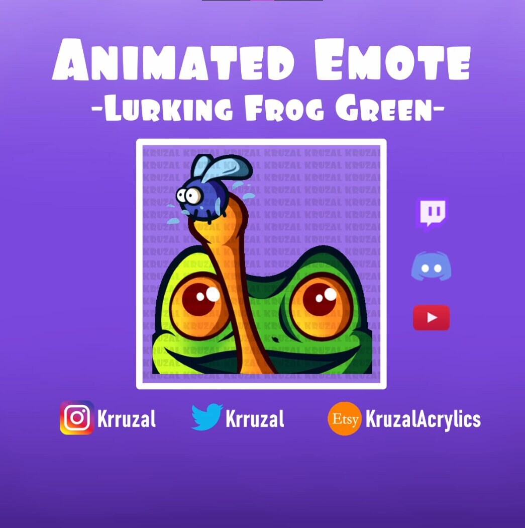 Twitch Animated Emote Lurking Frog Emote Lurk Frog Toad Emote Twitch ...