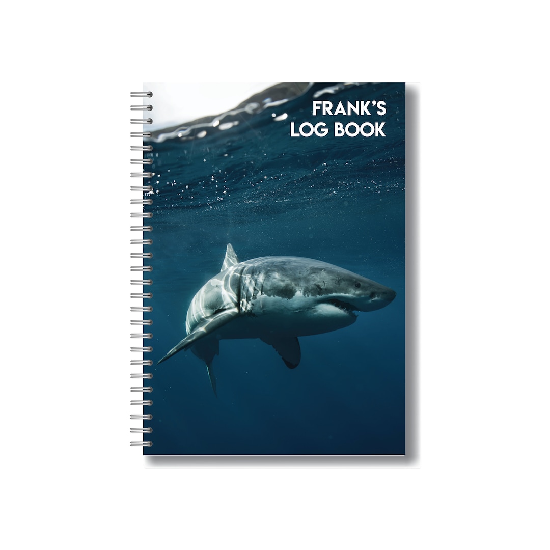 Custom Great White Shark Waterproof Dive Log - Etsy