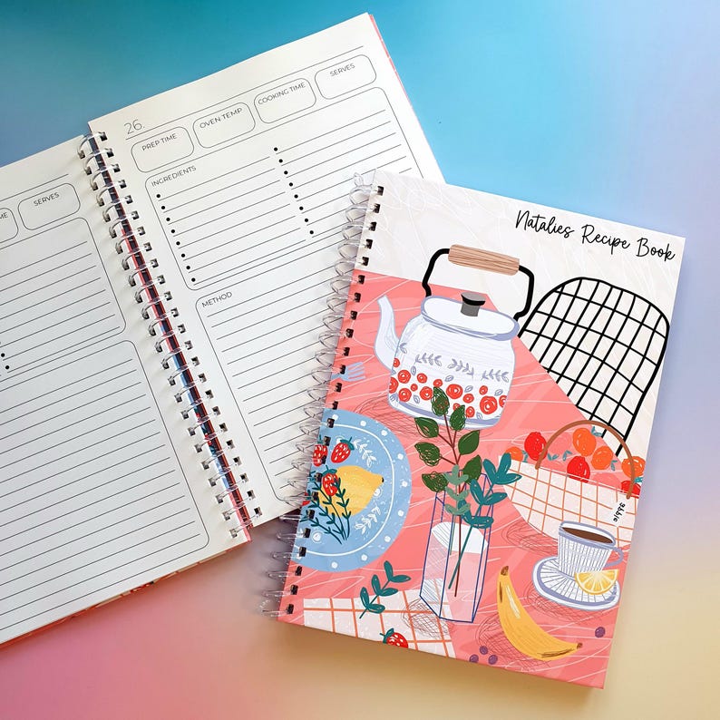 Personalised Waterproof Recipe Book | Cooking Journal | Baking | Family ...