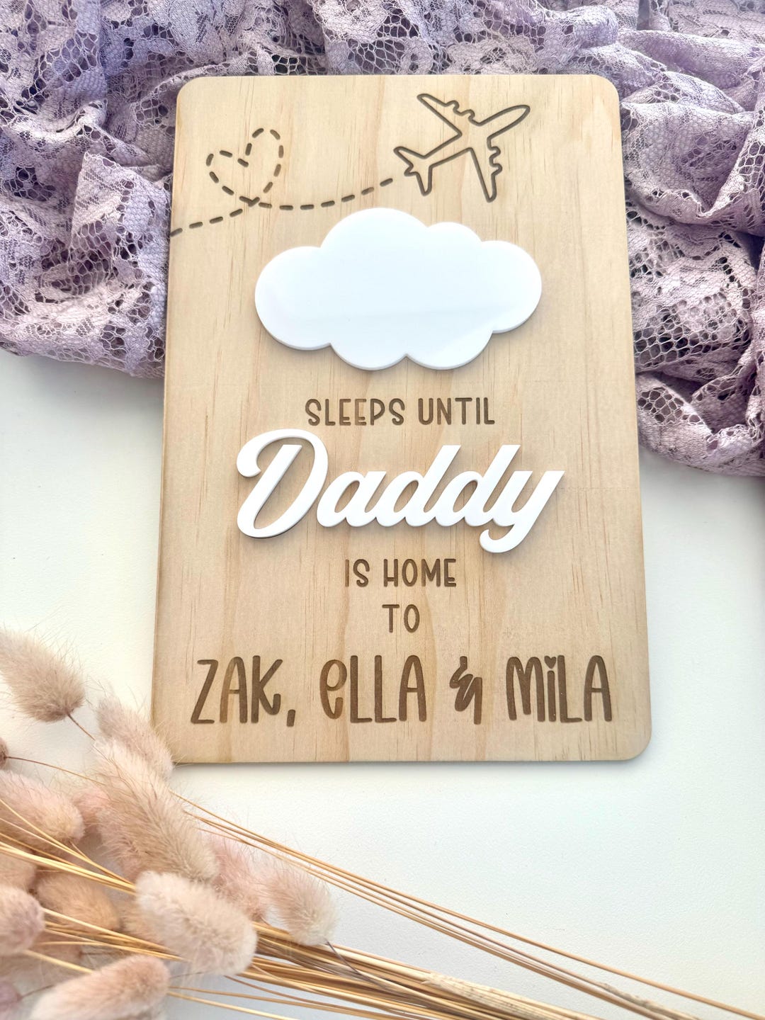 Personalised, Magnetic Countdown Until Daddy / Mummy is Home | 3D ...