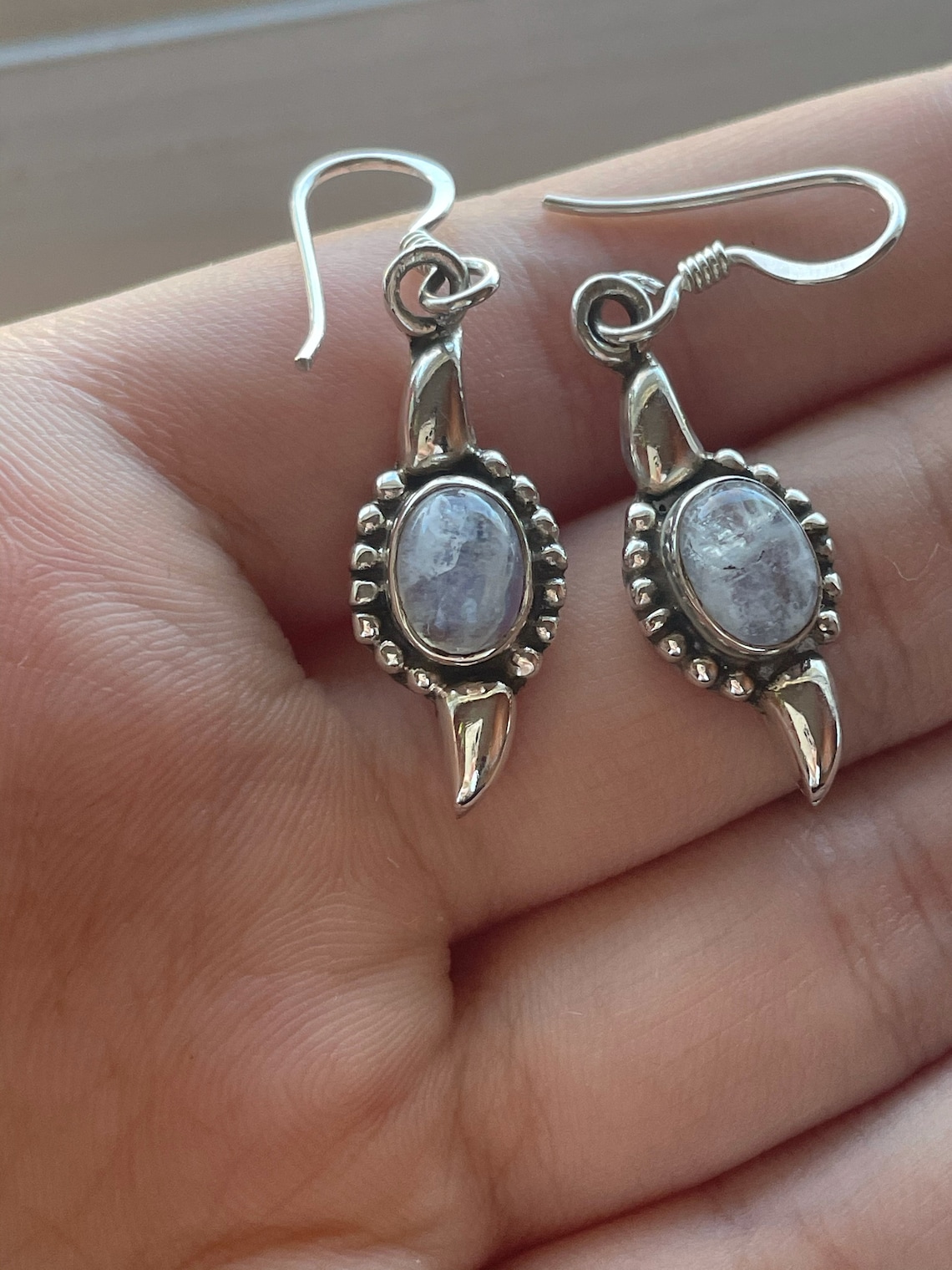 Sterling Silver Dangling Earrings Amethyst Opal Tigers Etsy Uk