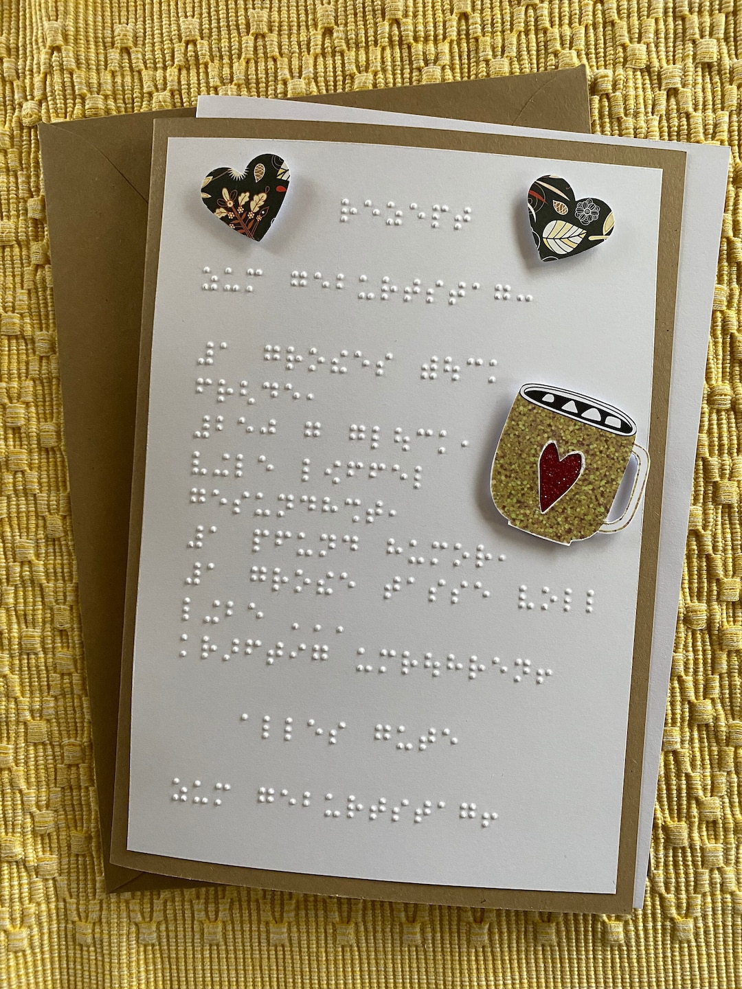 XXL Braille/braille Birthday Card With good Wishes Recipe, Envelope ...