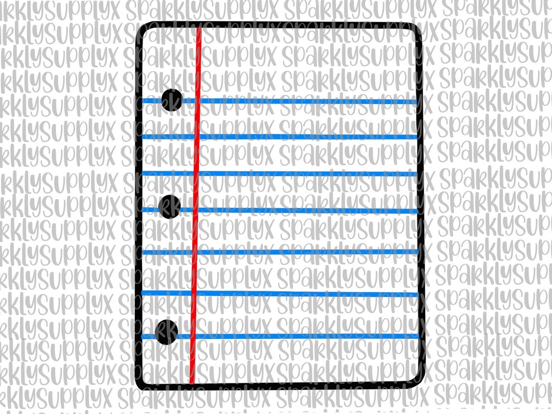 Notebook Paper for Clipboard *DIGITAL SVG ONLY* - Etsy